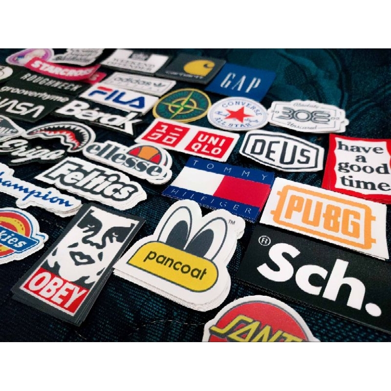 Jual ISI 18PCS | Stiker Brand Distro | Sticker Helm, Sticker Laptop ...