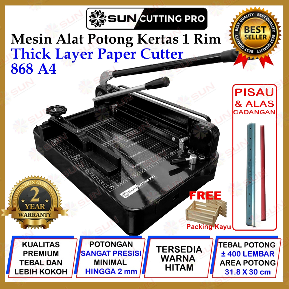 Jual Mesin Pemotong Kertas 1 rim A4 868 Thick Layer Paper Cutter 868 A4 ...