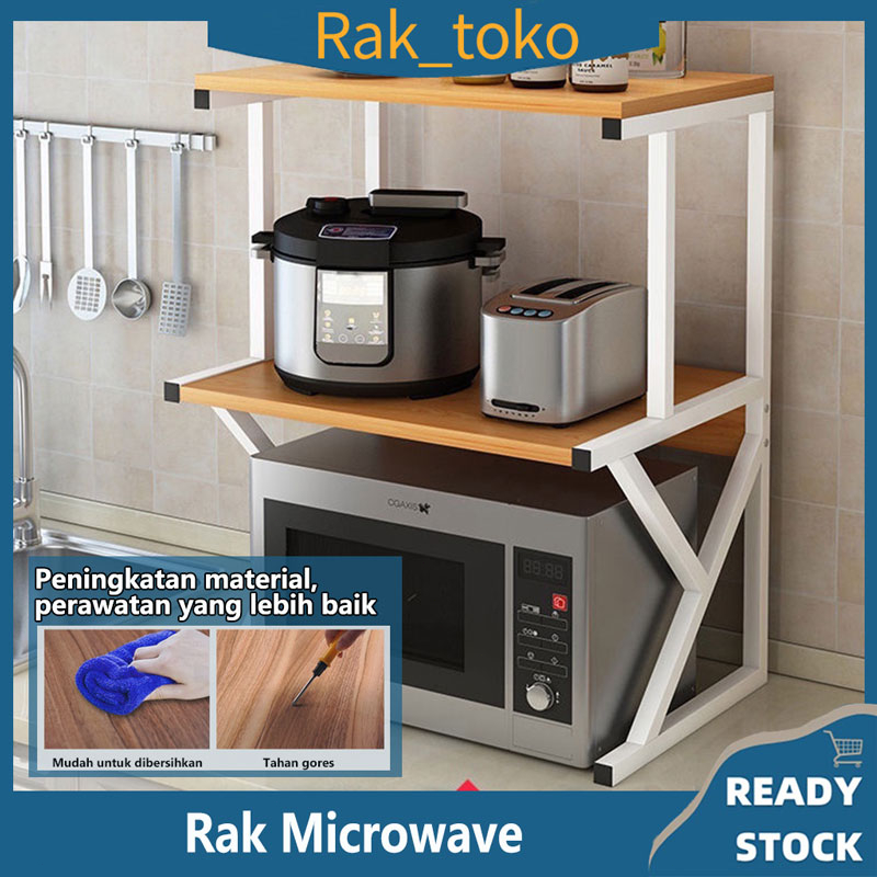 Jual Rak Microwave Rak Dapur Rak Besi Tempat Penyimpanan Dapur Portable ...