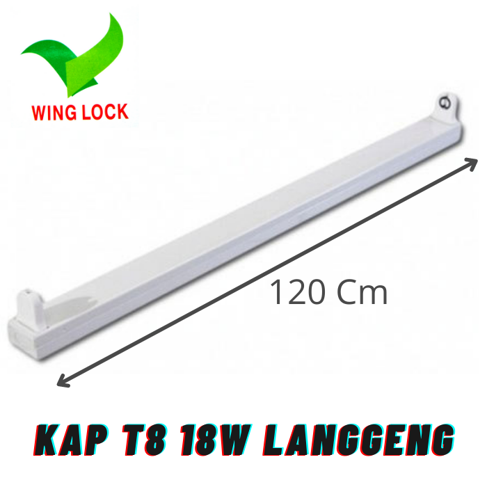 Jual Kap Lampu TL LED T8 18W 120cm Langgeng | Shopee Indonesia
