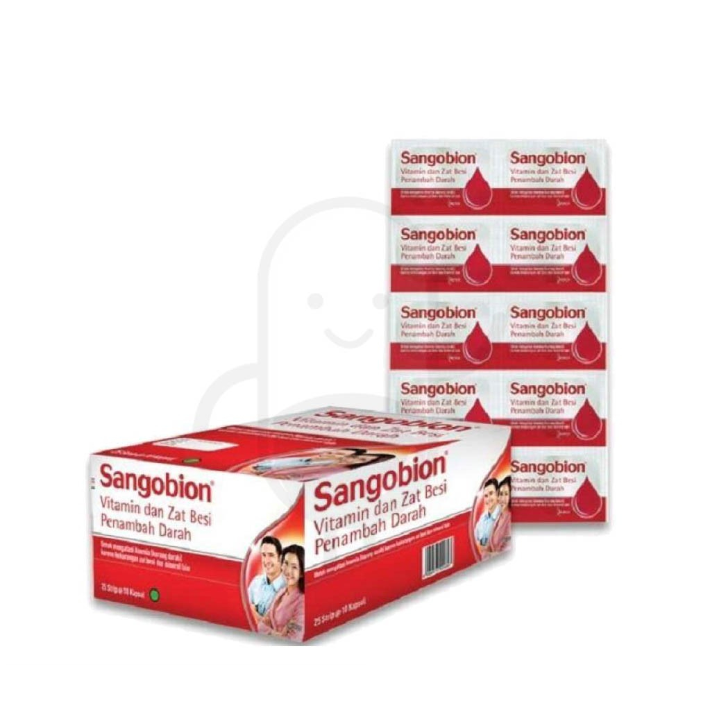 Jual Sangobion New Formula Zat Besi, Vitamin, dan Mineral 1 Strip isi ...