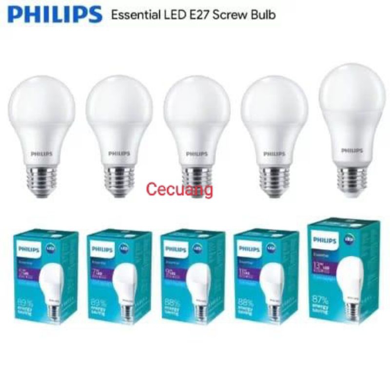 Jual LAMPU LED PHILIPS ESSENTIAL 9W 11W 13W 15W PUTIH | Shopee Indonesia