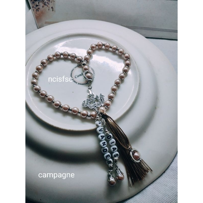 Jual Tasbih cantik (33 butir) mutsin berat 8mm dengan variasi lafaz dan ...