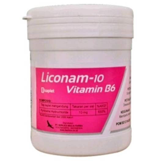 Jual LICONAM 10 - Vitamin B6 10mg (1000's /Botol) | Shopee Indonesia