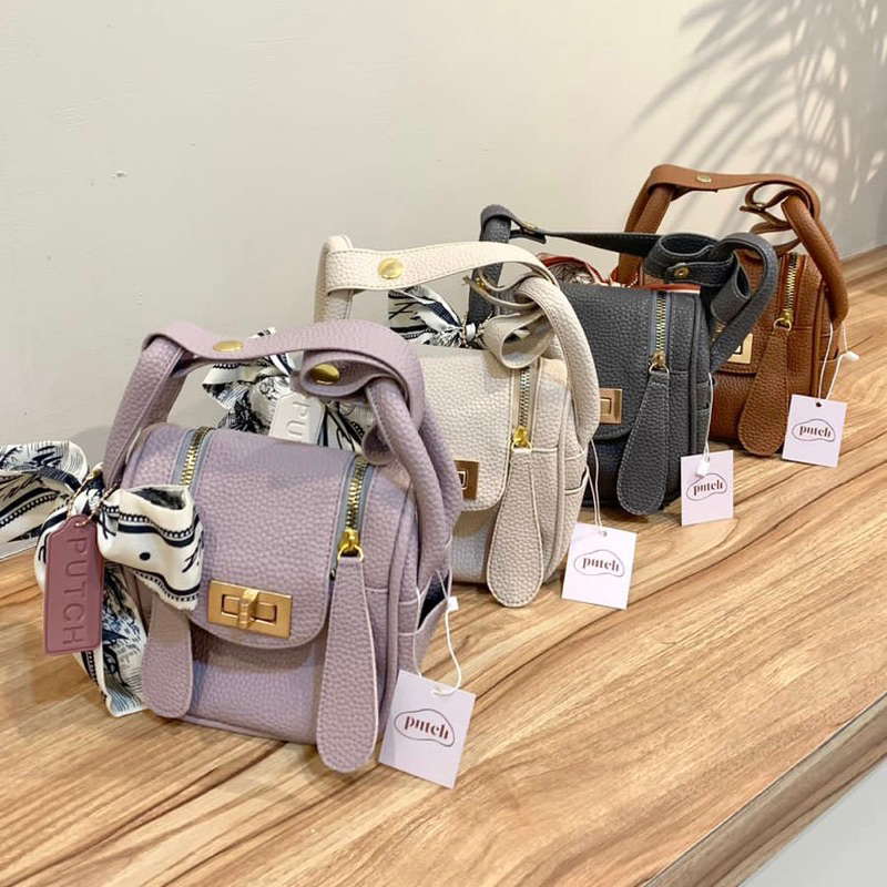 Jual (READY) NEW VERSION Putch Selina Bag Kulit Jeruk With Scarf ...