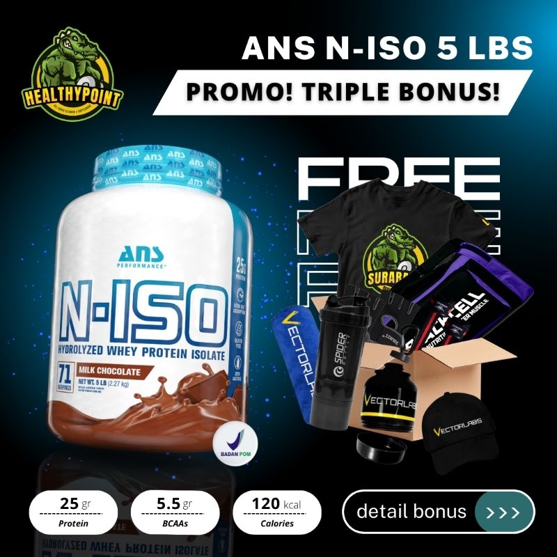 Jual ANS PERFORMANCE N-ISO 5 LBS ISOLATE HYDROLYZED PROTEIN WHEY ANS ...
