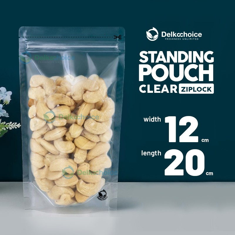 Jual STANDING POUCH ZIPLOCK 12x20 CLEAR | PLASTIK KLIP ZIPPER ZIP ...