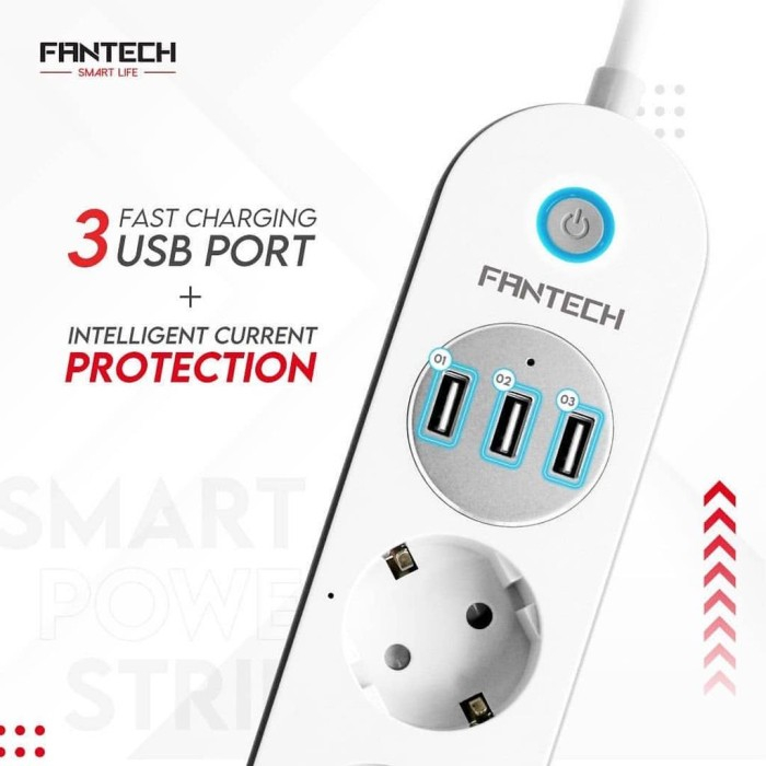 Jual FANTECH Smart Power Strip SPS0101 Stop Kontak WIFI | Shopee Indonesia