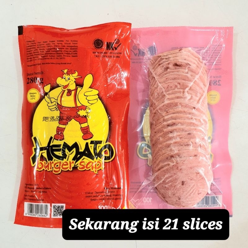 Jual Hemato Burger Sapi 21 Slices 280g | Shopee Indonesia