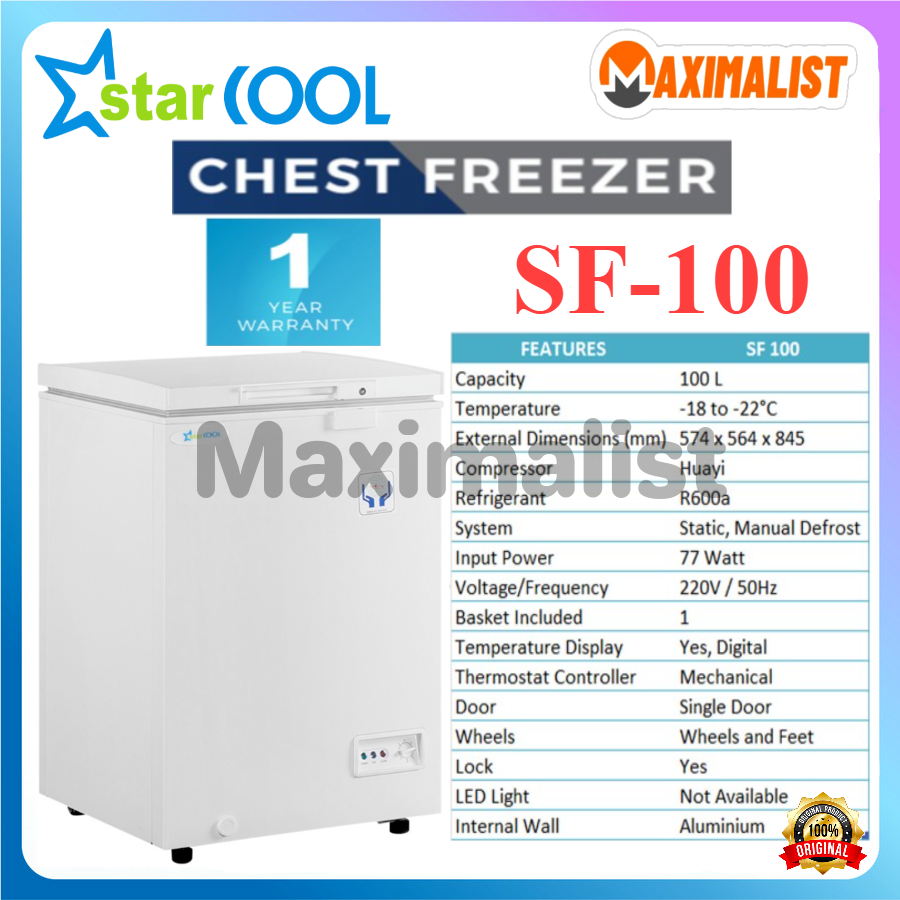 Jual STARCOOL SF-100 SF-220 SF-310 SF-450 SF-750 SF-750D SF-1100 SF-1100D Chest Freezer - Box ...