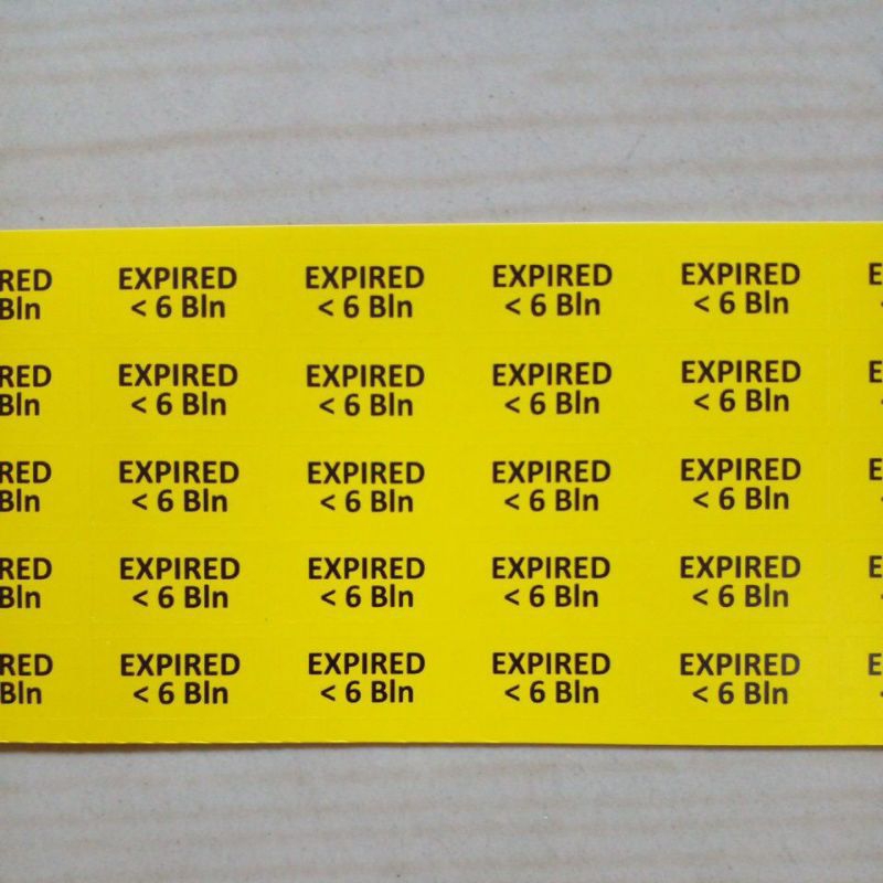 Jual Stiker Label Expired Obat 2 baris | Shopee Indonesia