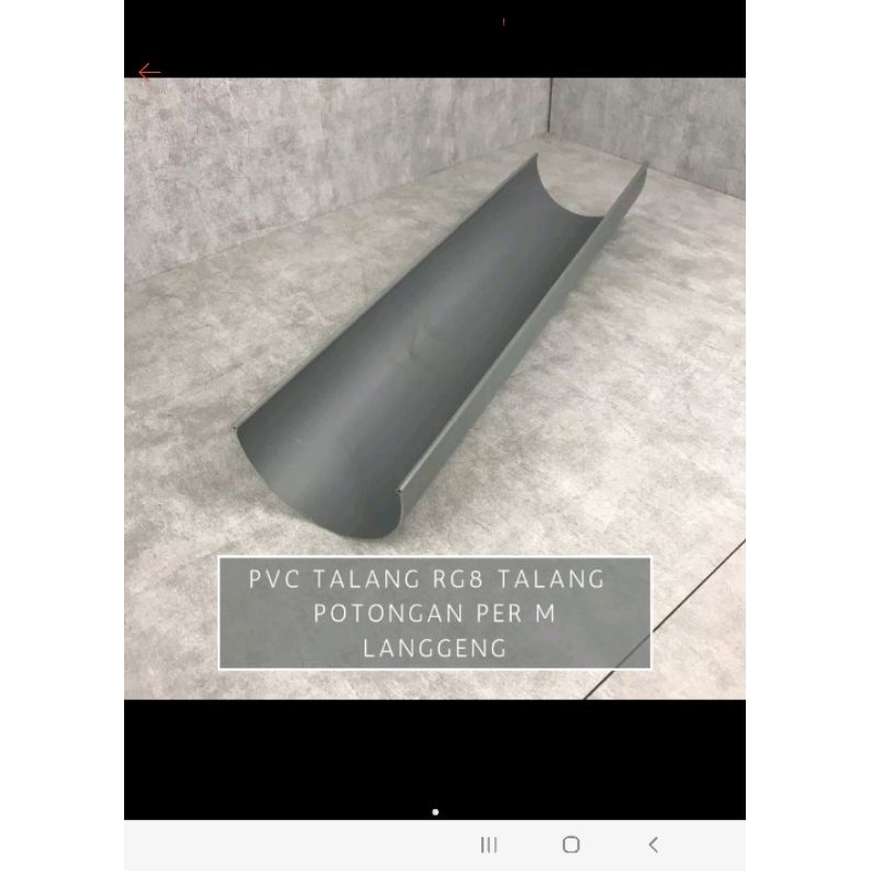 Jual Talang Air Oval PVC Talang Pipa Pakan HR RG 8" 8 Inch 1mtr 1meter ...