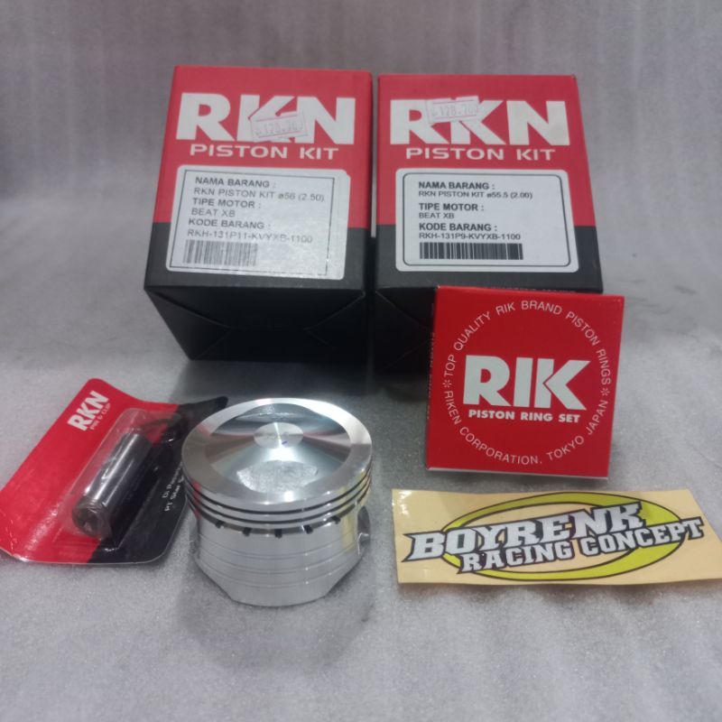 Jual PISTON KIT BEAT XB DM 53.5 54 54.5 55 55.5 56 PIN 13 RKN RIK RIKEN ...