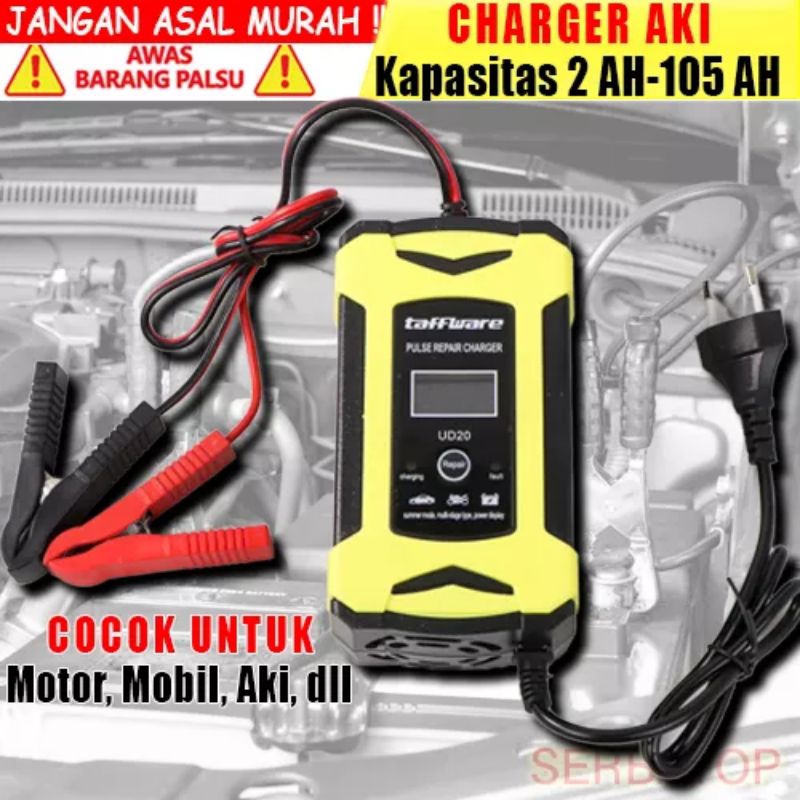 Jual alat chargee aki motor mobil 2A - 6A tegangan 12V - 24V setrum aki ...