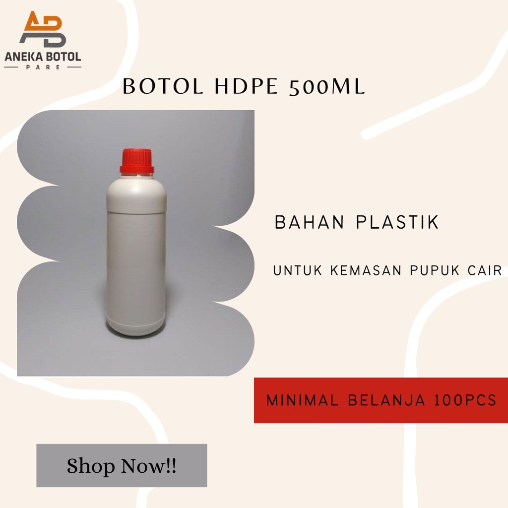 Jual Botol HDPE 500ml Putih Botol Pupuk Pertanian Cair Botol Plastik ...