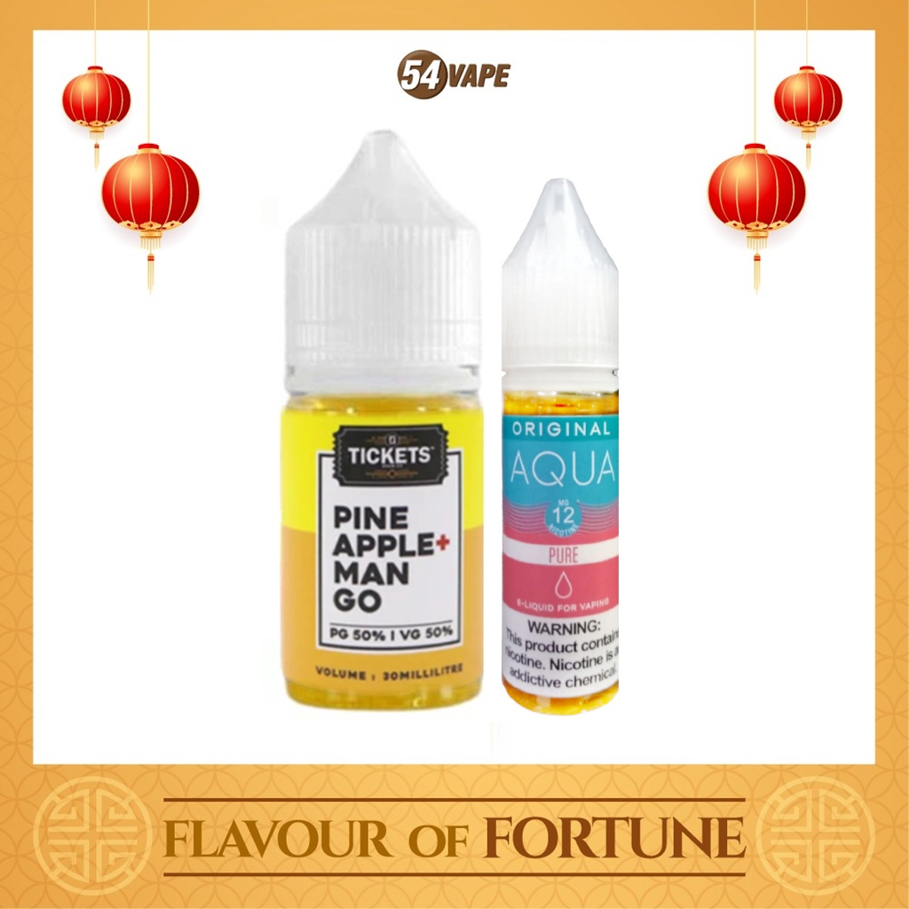 Jual Tickets Pineapple Mango Salt 30ml + Aqua Pure Pods Friendly 15ml ...