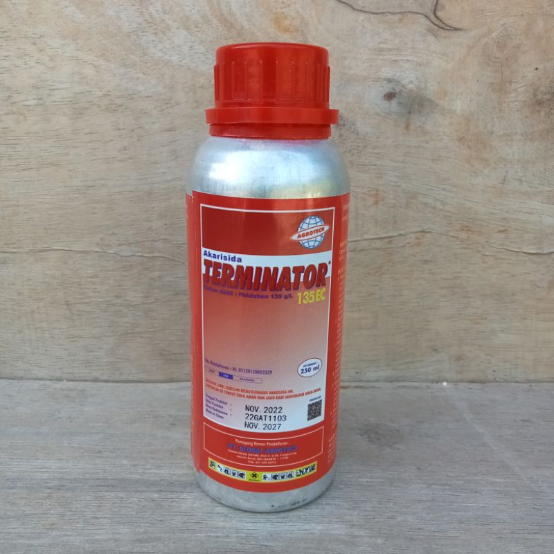 Jual Akarisida Terminator 135 Ec 250 ml Pengendali Hama Kutu Tungau Dan ...