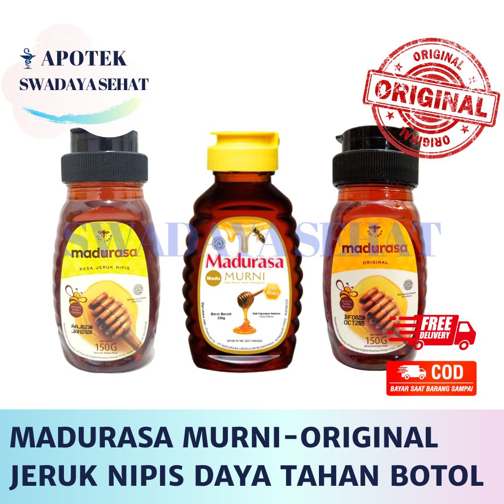 Jual MADURASA MURNI BOTOL 350 GR ORIGINAL JERUK NIPIS 150Gram - Madu Rasa Daya Tahan Tubuh 150 ...