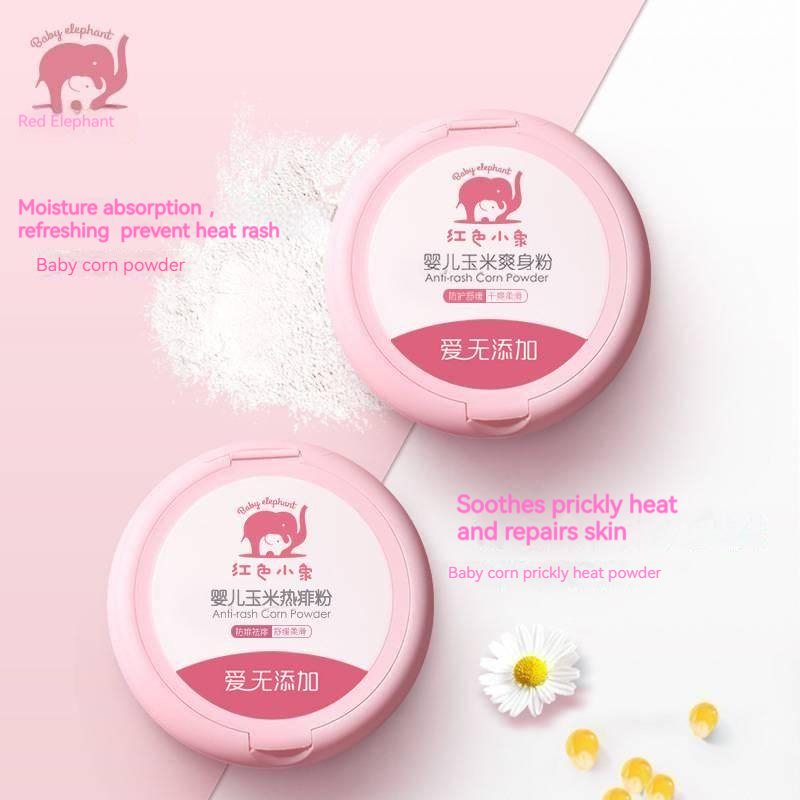 Jual Red elephant corn talcum powder heat rash powder baby heat rash ...