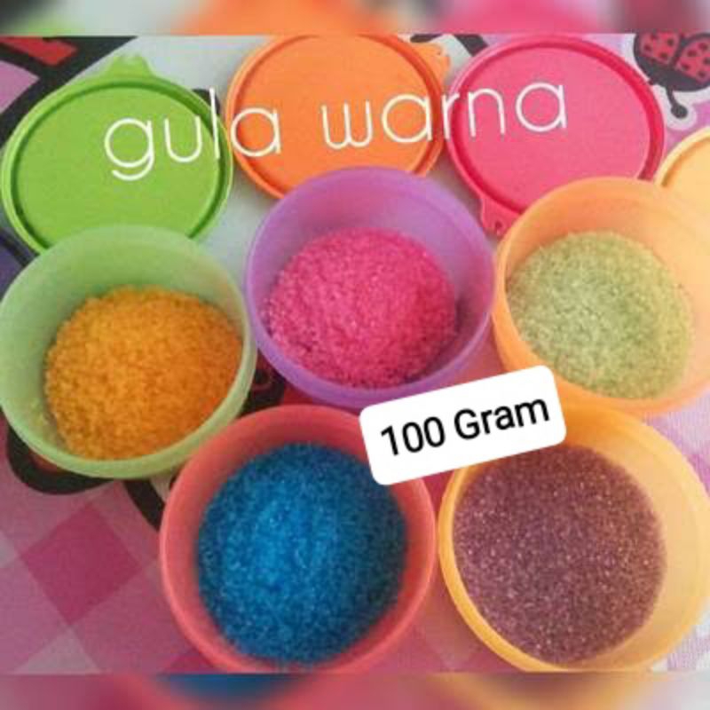 Jual Gula Pasir warna warni 100gram cotton candy sanding sugar colour ...