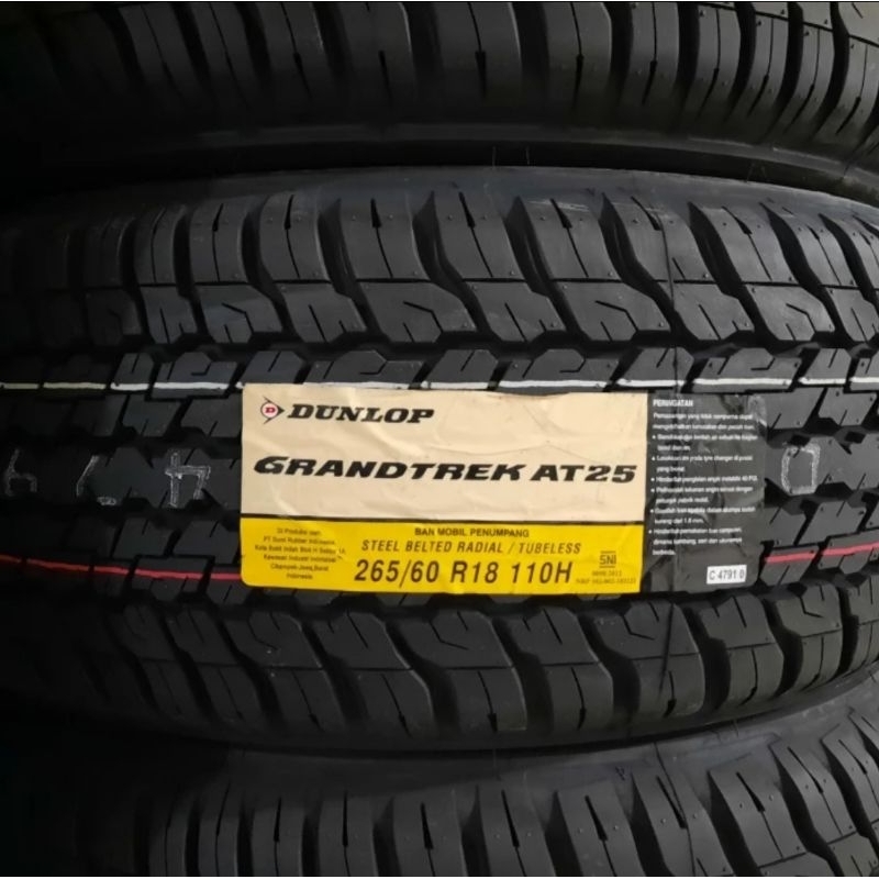 Jual Ban Dunlop Grandtrek AT25 265/60/R18 All new Pajero Sport | Shopee ...