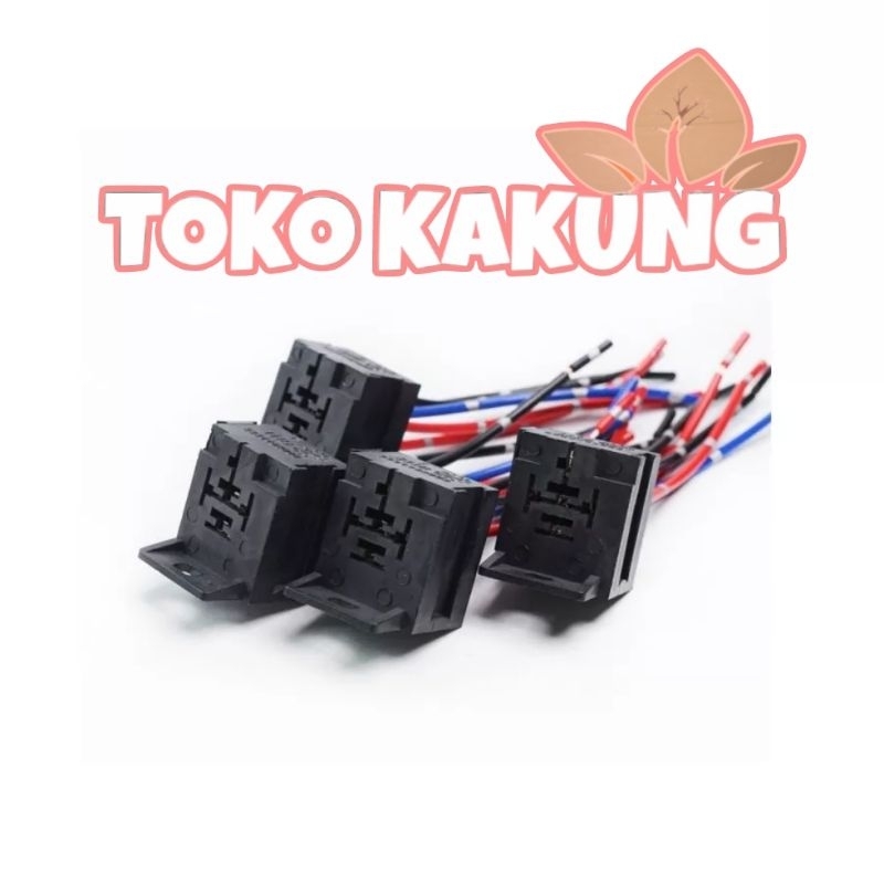 Jual Socket Soket Relay 4 Kaki Kabel Tembaga Serabut Rumah Riley 4 Pin ...