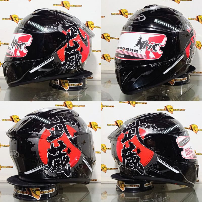 Jual HELM FULL FACE NHK GP PRIME BUSHIDO VISOR SMOKE (TERBARU) | Shopee ...