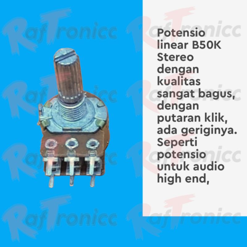 Jual Potensio Rotary RX Klik Stereo B50K High Quality | Shopee Indonesia