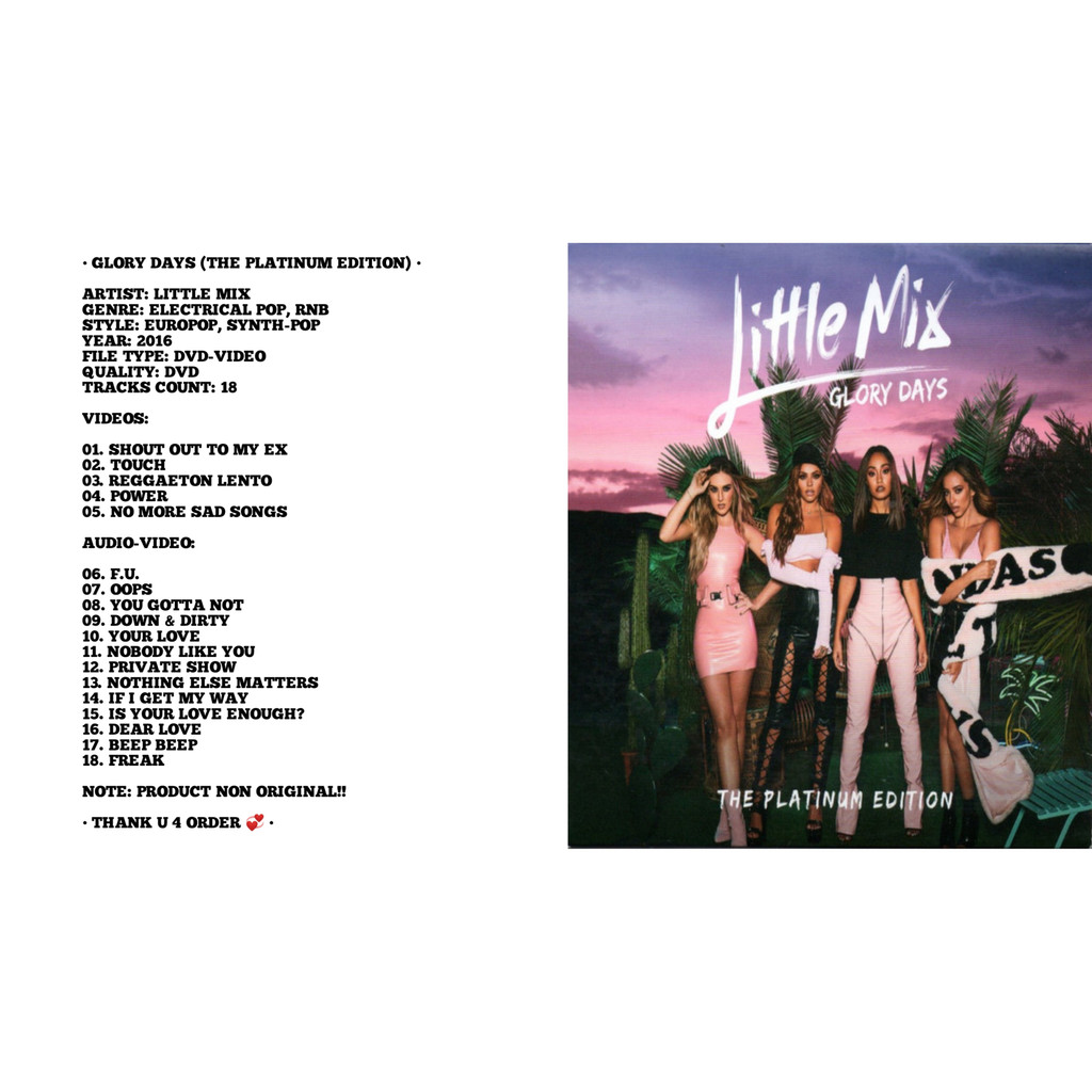 Jual Little mix dvd album glory days | Shopee Indonesia