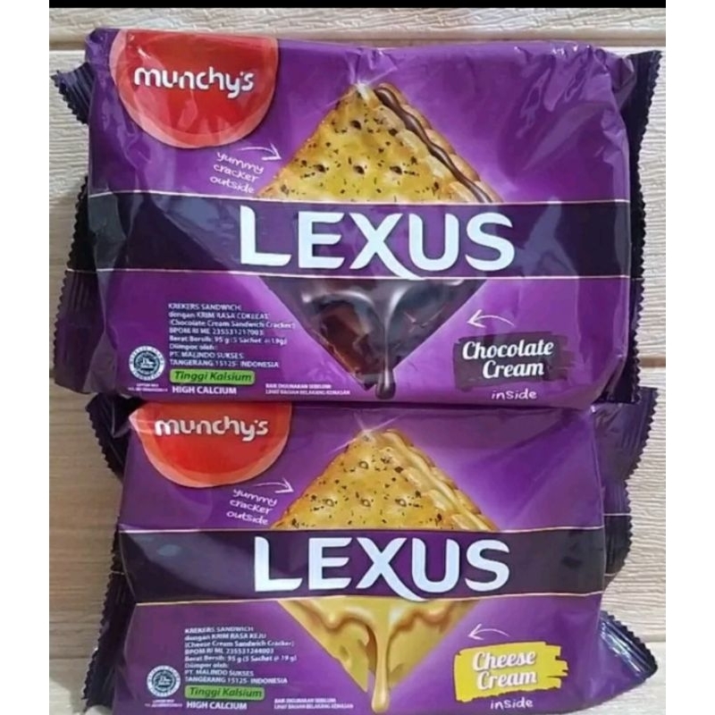 Jual Biskuit Munchys Lexus Coklat Vanilla Cheese 76 gr isi 4 pc ...