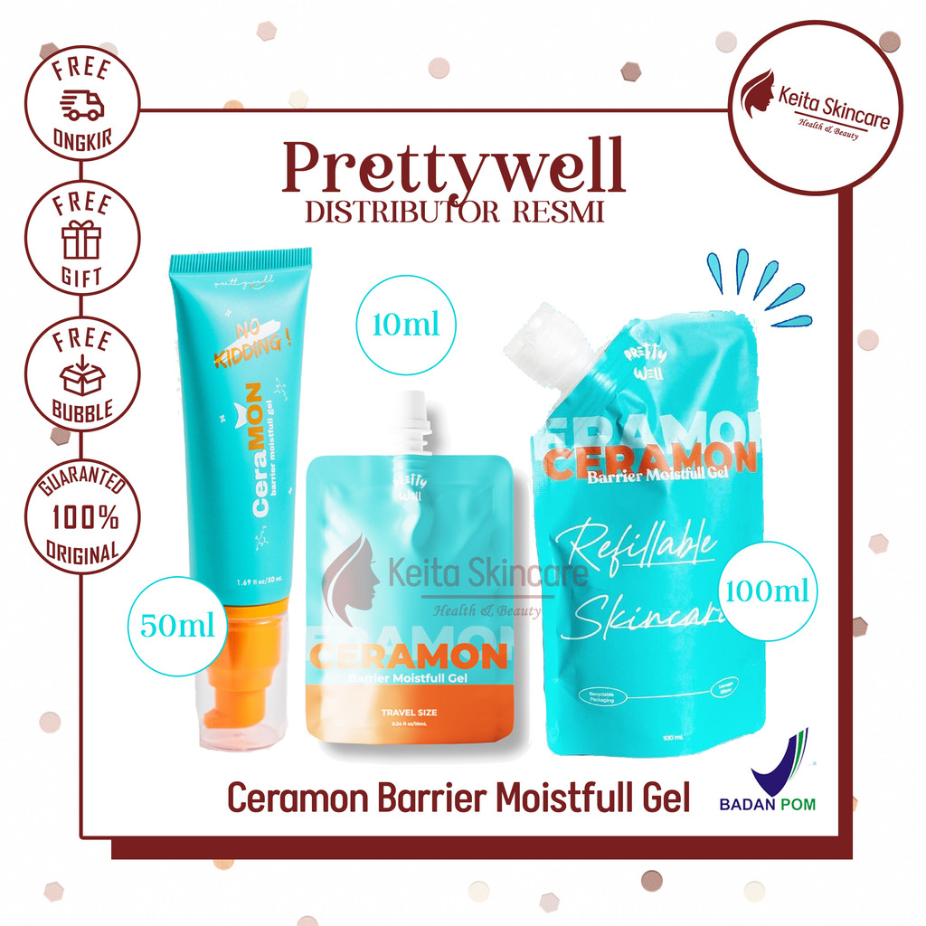 Jual Prettywell CeraMON Barrier Moistfull Gel 10ml 50ml 100ml | Shopee Indonesia