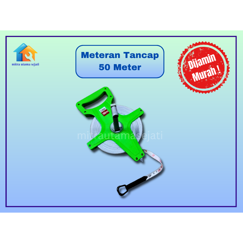Jual Meteran tancap 50 M/ meteran kain / meteran tanah | Shopee Indonesia