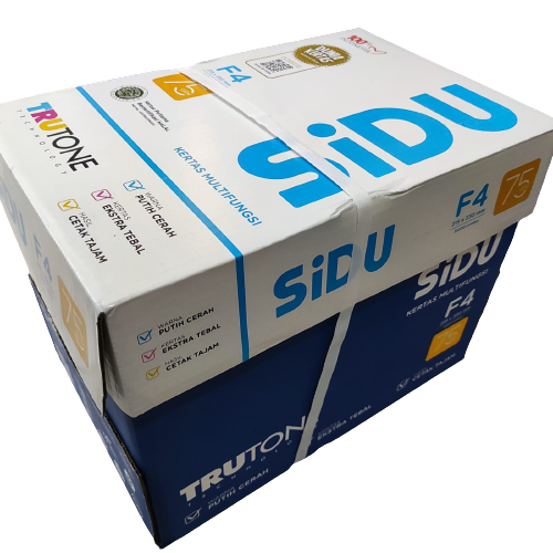 Jual Kertas Hvs Sidu Ukuran Folio F4 75 Gram Harga 1 Box Isi 5 Rim