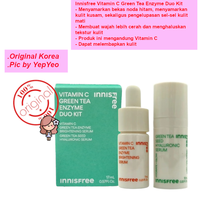 Jual Innisfree Vitamin C Green Tea Enzyme Duo Kit | Shopee Indonesia