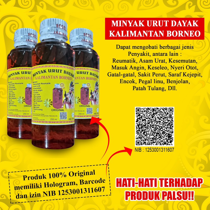 Jual Minyak Urut Dayak Asli Kalimantan 250ml | Shopee Indonesia