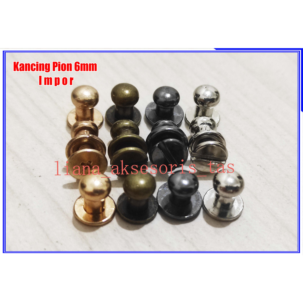 Jual Kancing Pion 6mm Impor (isi 12pcs) Paku Baut - Centang Baut ...
