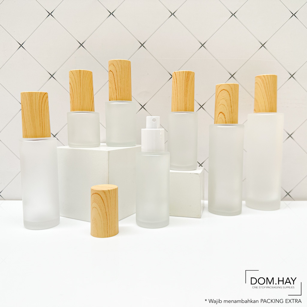 Jual Botol Spray Wood Kaca Frosted 7UK Face Mist Hair Spray Perfume ...