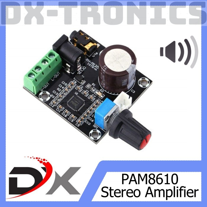 Jual PAM8610 Digital Stereo Amplifier 12V With Potentio Potentiometer ...