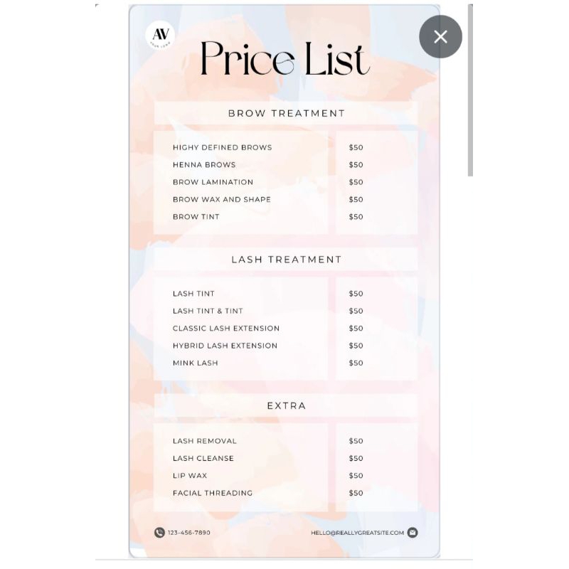 Jual Desain Daftar Harga Price List | Shopee Indonesia