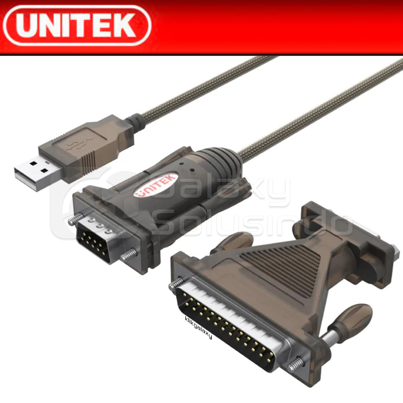 Jual UNITEK Y-105A USB to Serial RS232 Cable with DB9F to DB25M Adapter | Shopee Indonesia
