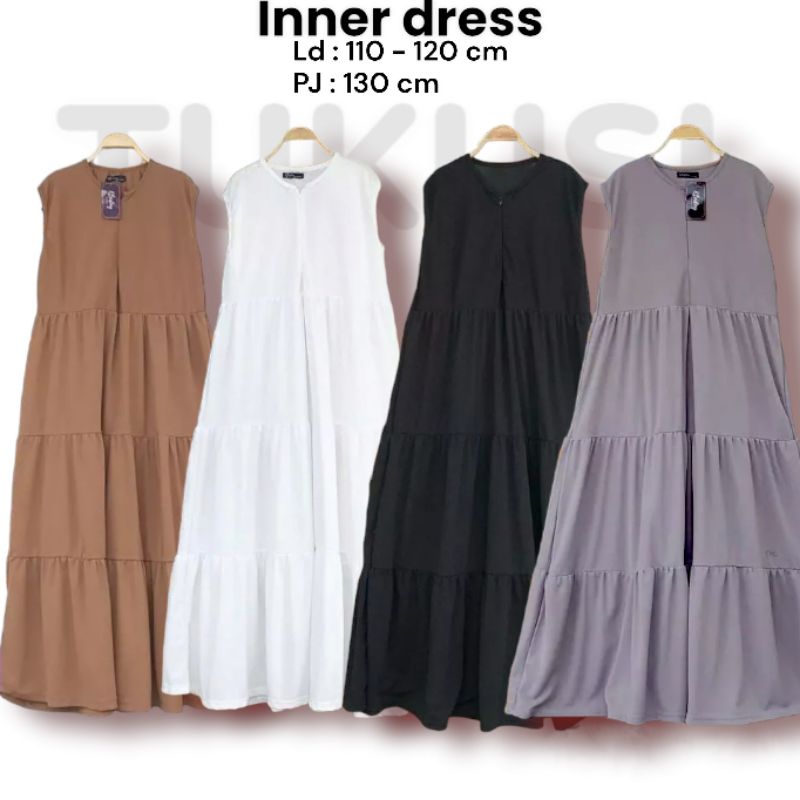 Jual Inner Dress Rempel Susun Bahan Rayon Premium Jumbo Basic Busui ...