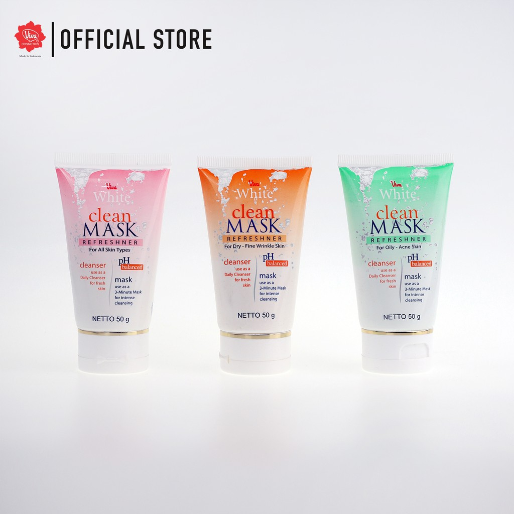 Jual Viva White Clean & Mask facial wash | Shopee Indonesia