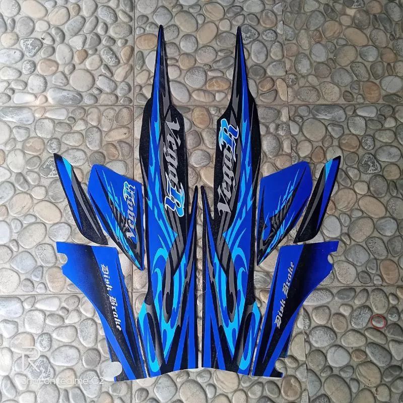 Jual Stiker Striping Motor Vega R 2008 Biru Sticker Lis Body Standar ...