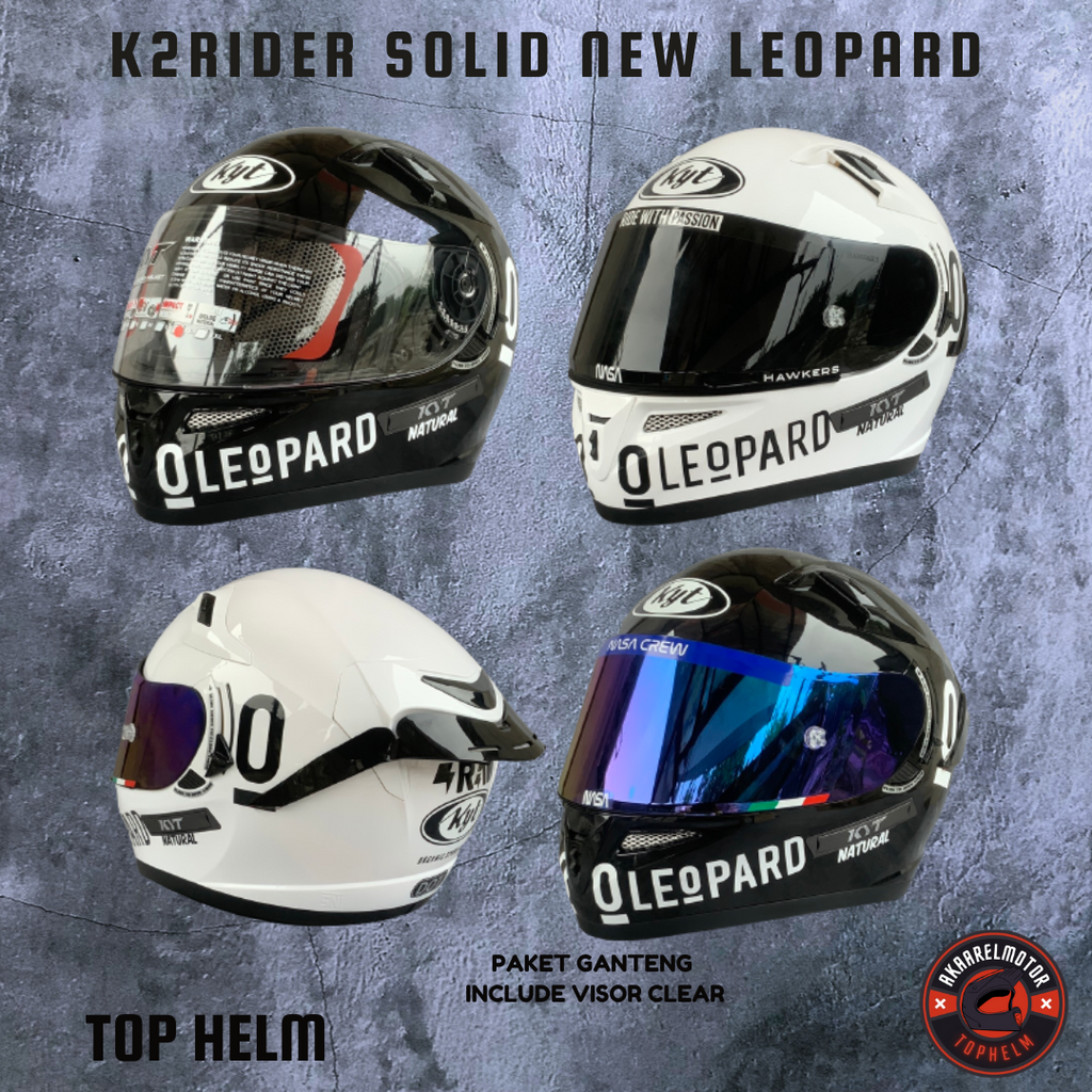 Jual HELM KYT K2RIDER SOLID NEW LEOPARD PAKET GANTENG | HELM FULL FACE ...