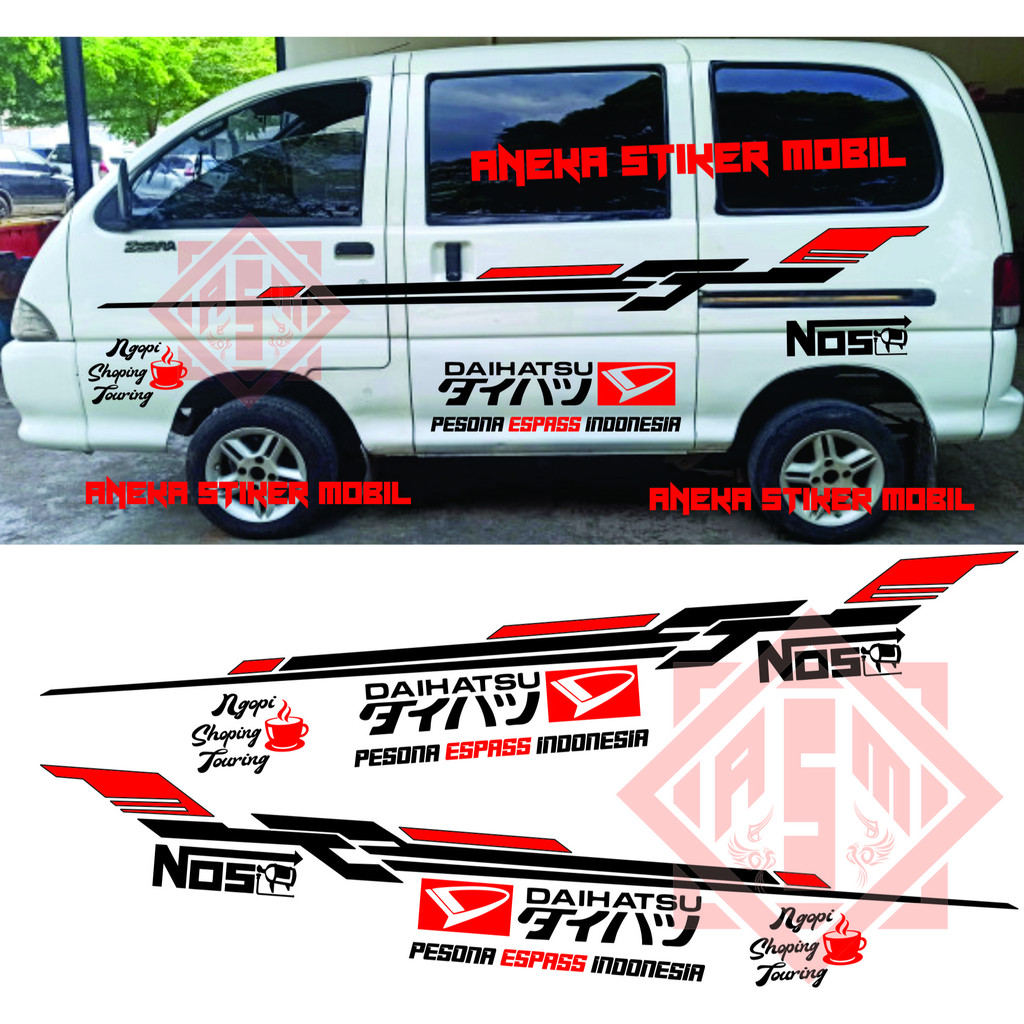 Jual Stiker Mobil Daihatsu Espass Cutting Sticker Mobil Zebra | Shopee ...