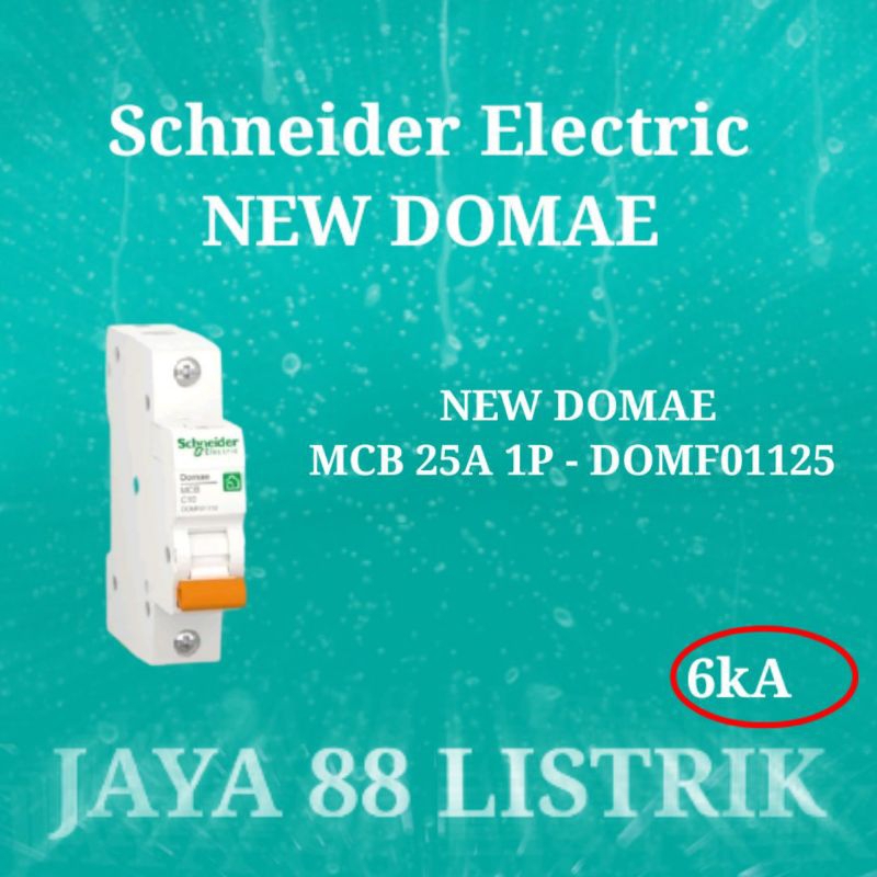 Jual MCB Schneider Electric NEW DOMAE MCB 25A 1P - DOMF01125 | Shopee Indonesia