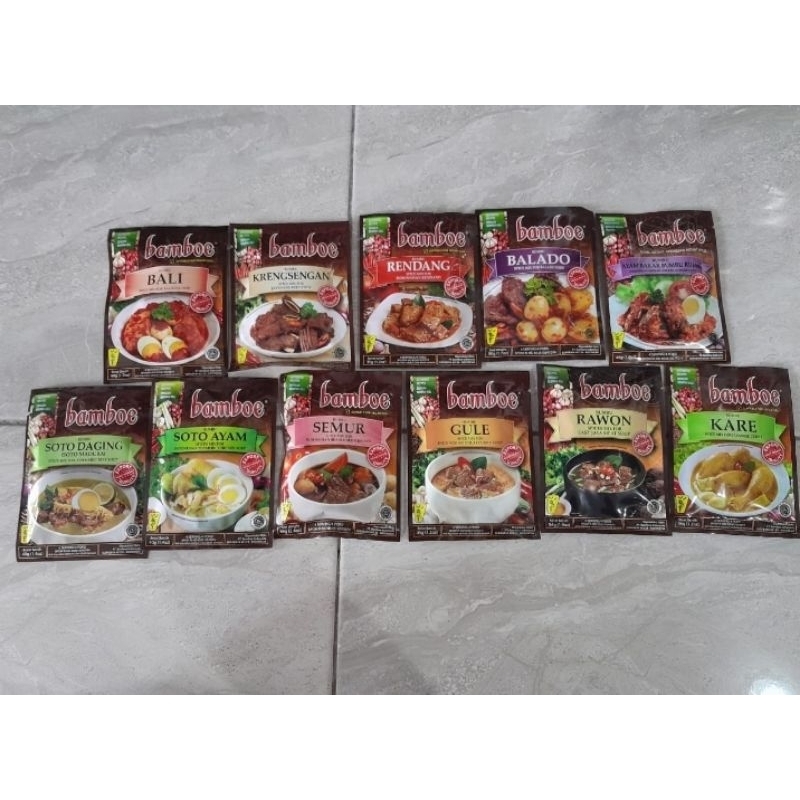Jual bamboe bumbu instan all varian,bali,krengsengan,rendang, balado ...