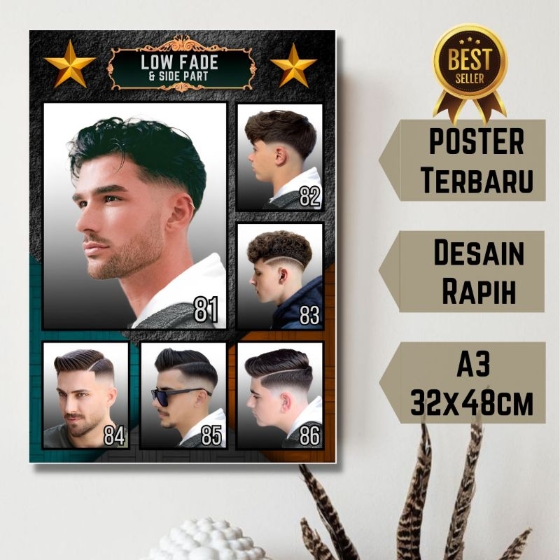 Jual Desain rapih Poster barbersop / poster pangkas rambut / model ...