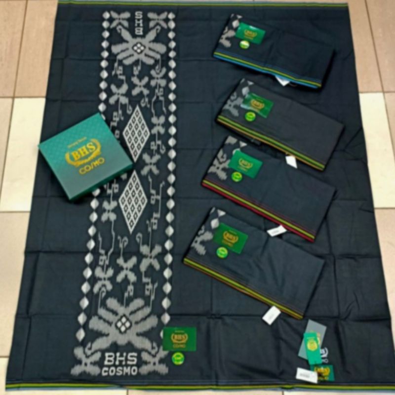 Jual sarung BHS cosmo hitam polos | Shopee Indonesia