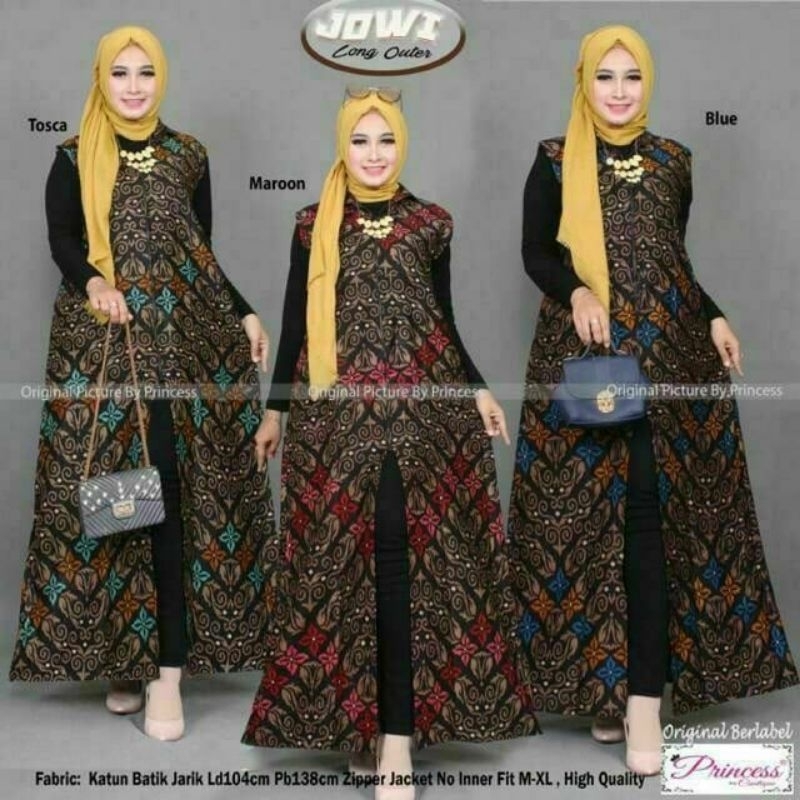 Jual Outer Vest Batik Wanita Jumbo Bigsize Lingkar Dada 114cm Model ...